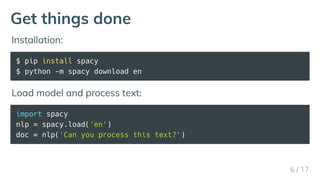 Introduction to spaCy | PDF | Programming Languages | Computing