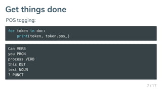 Introduction to spaCy | PDF