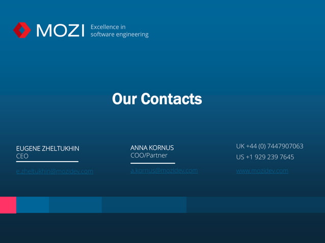 MOZI IoT Presentation | PPT