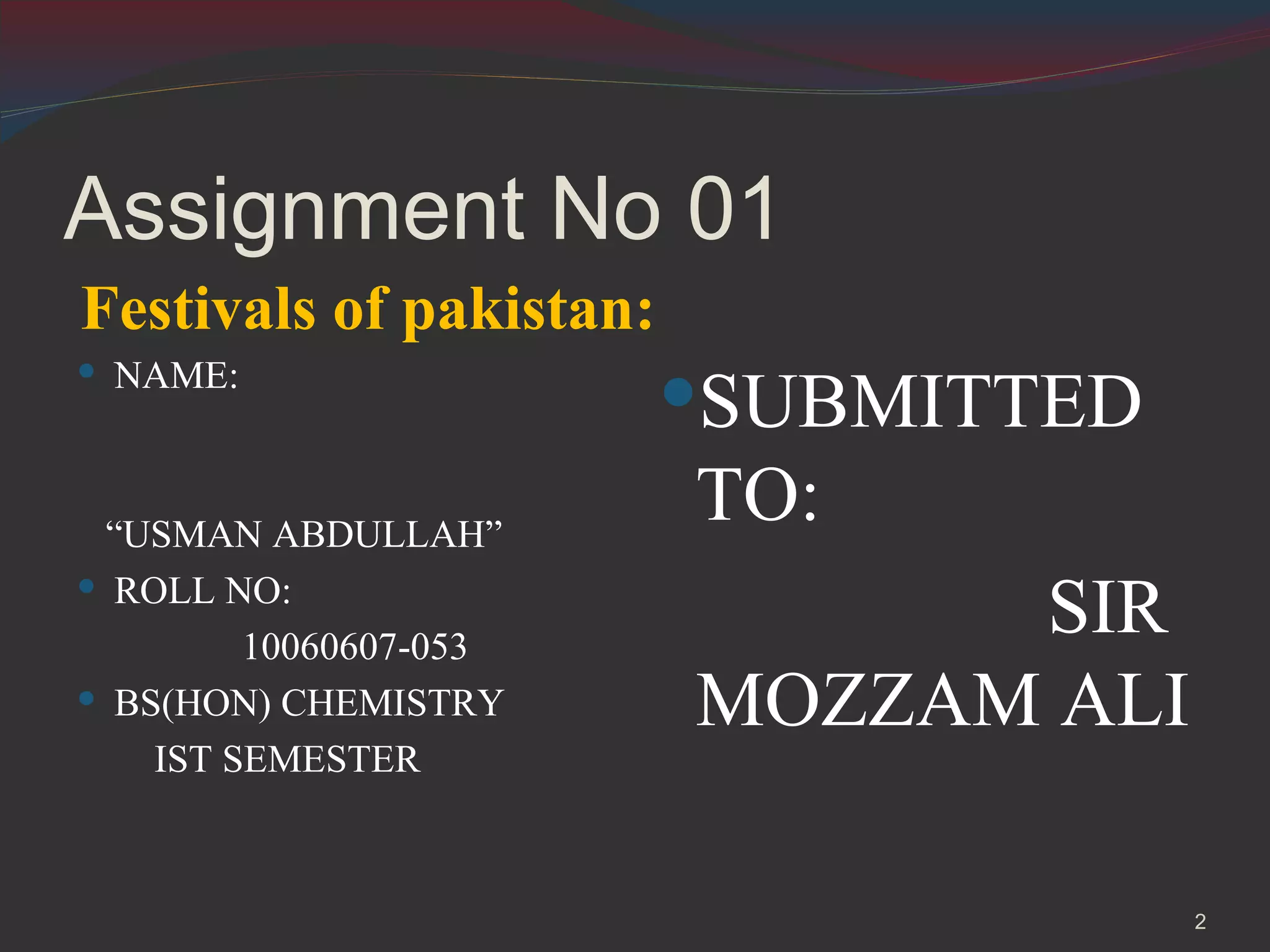 Festivals Of Pakistan | PPT