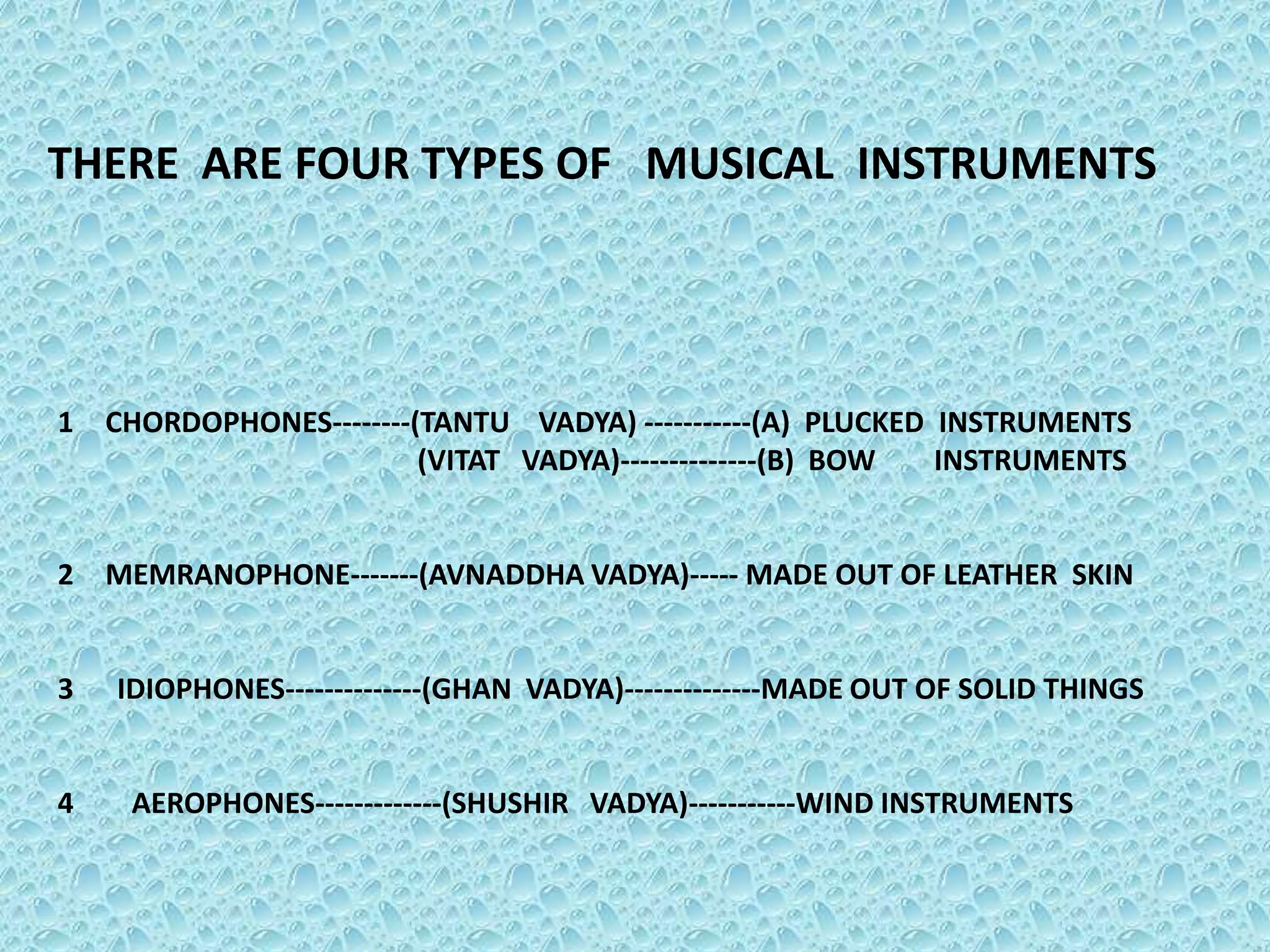 Presentetion on Different Types of Musical Instruments of India | PPTX