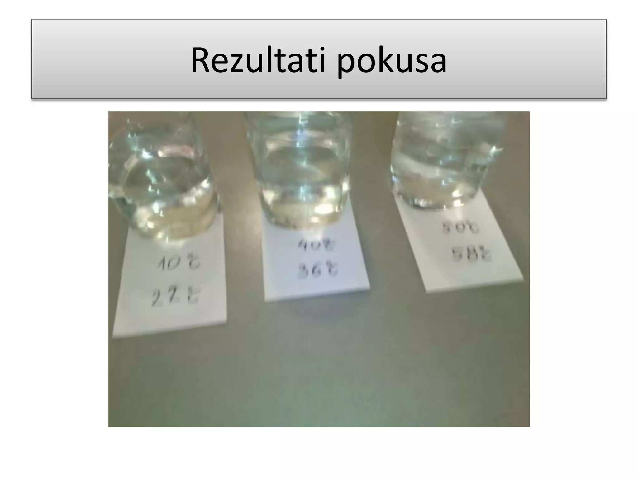 Pokus - kako mjeriti temperaturu vode | PPTX