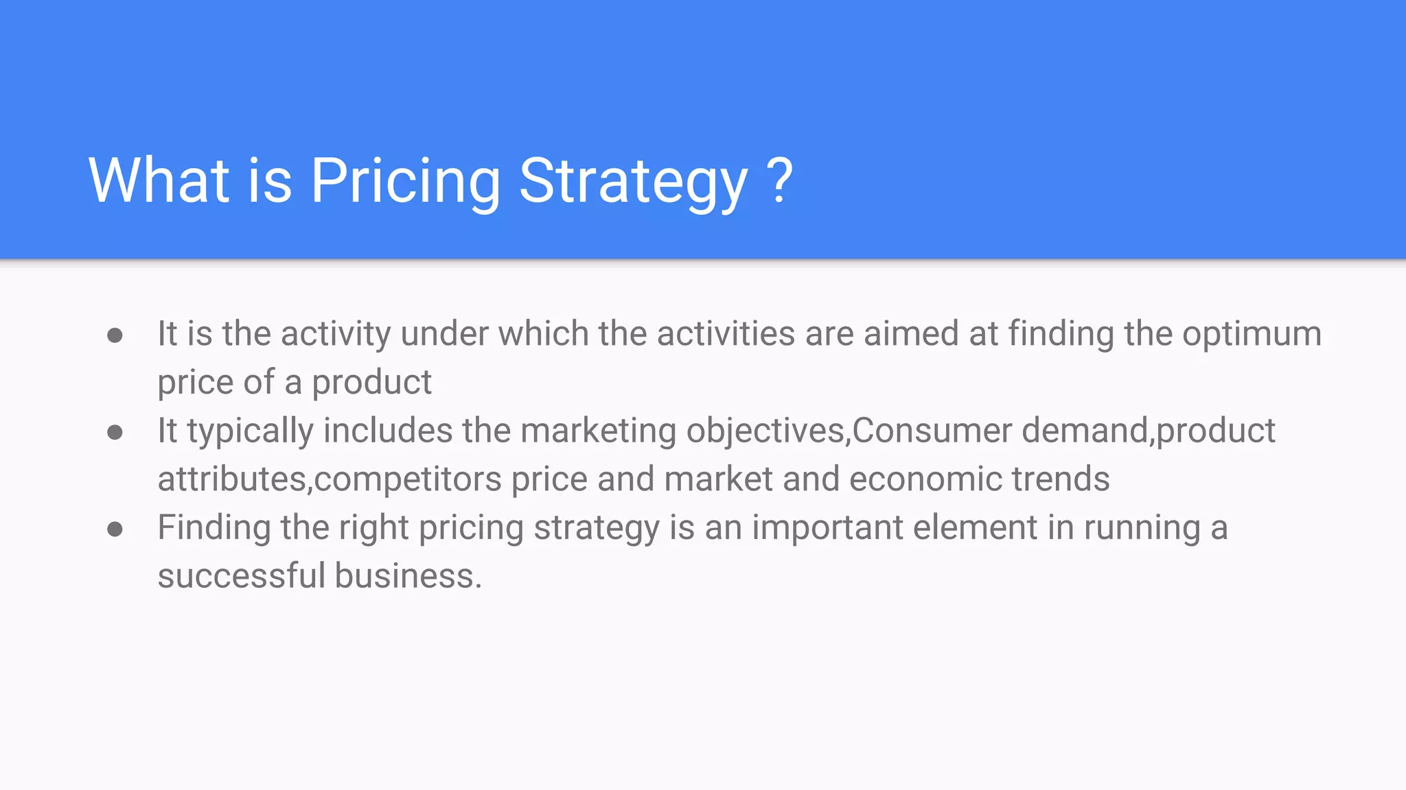 Pricing strategies | PPTX