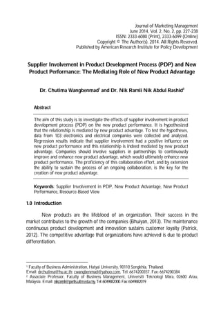 New product advantage | PDF