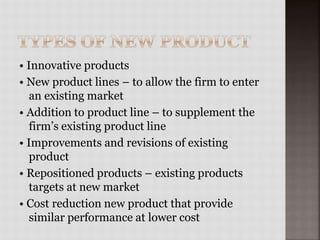 New product and development | PPTX | Business Administration | Business