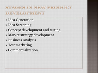New product and development | PPTX | Business Administration | Business