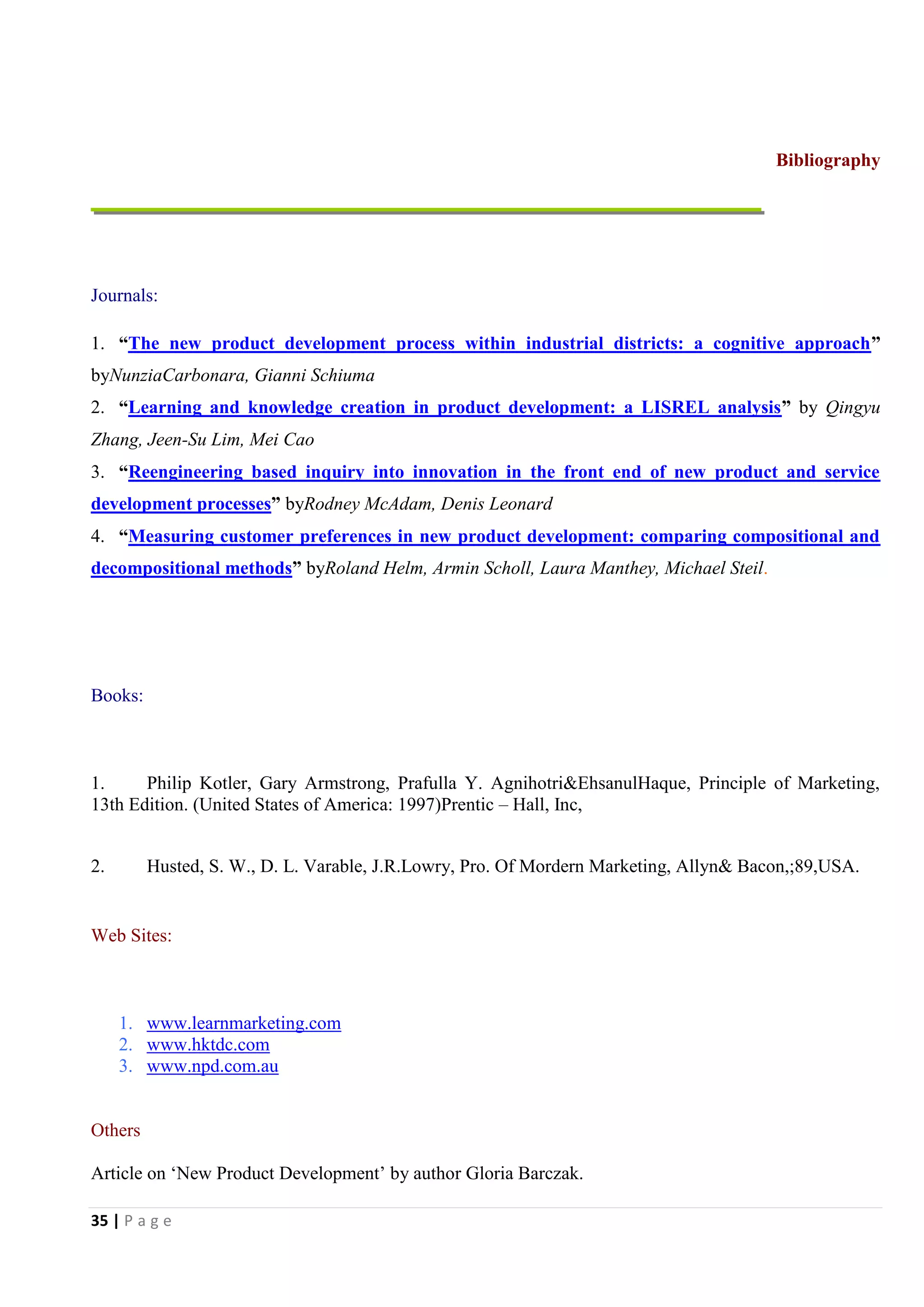 New product development assignment | DOCX