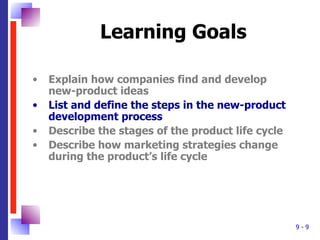 New product development and life cycle strategies | PPT