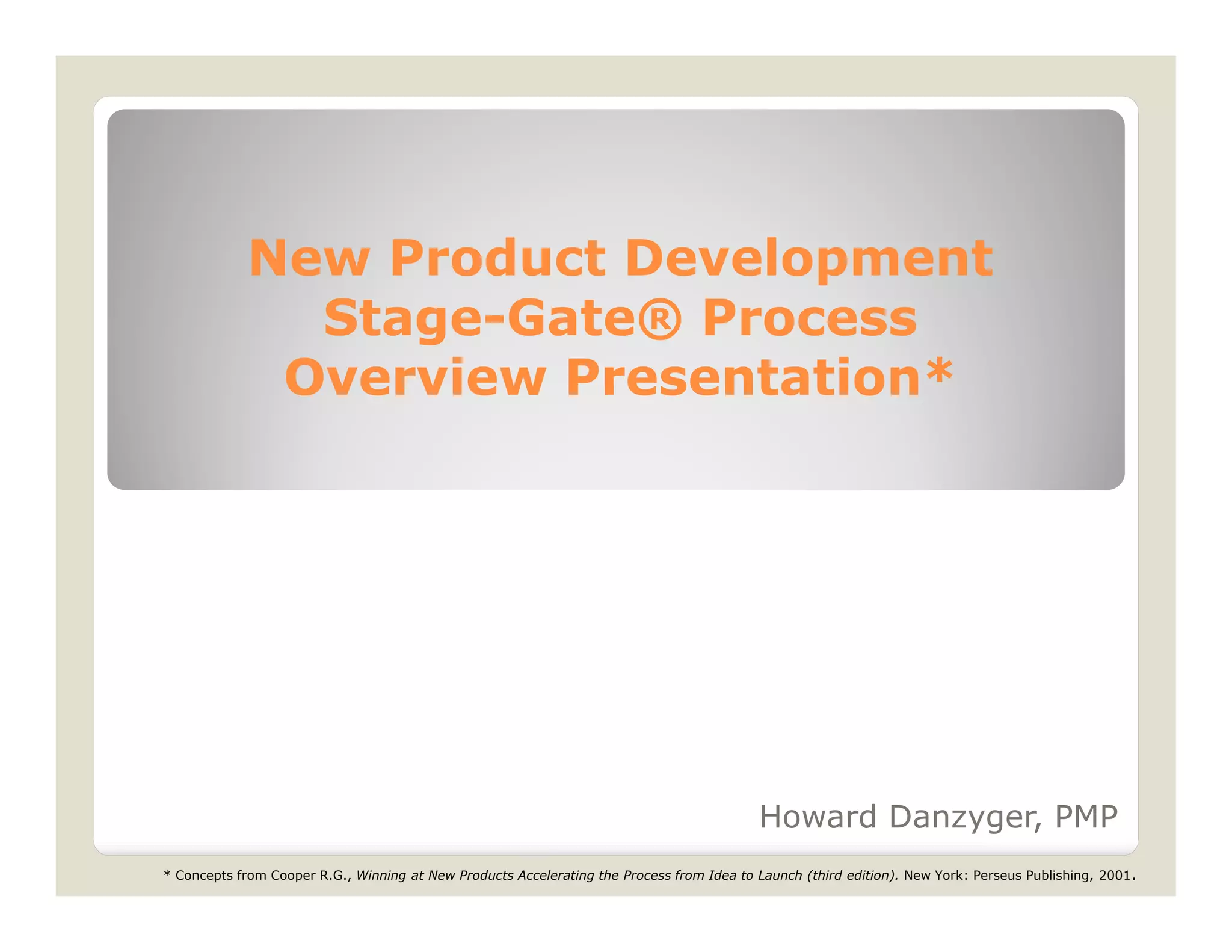 NPD- Stage Gate Presentation | PDF