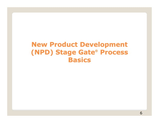NPD- Stage Gate Presentation | PDF