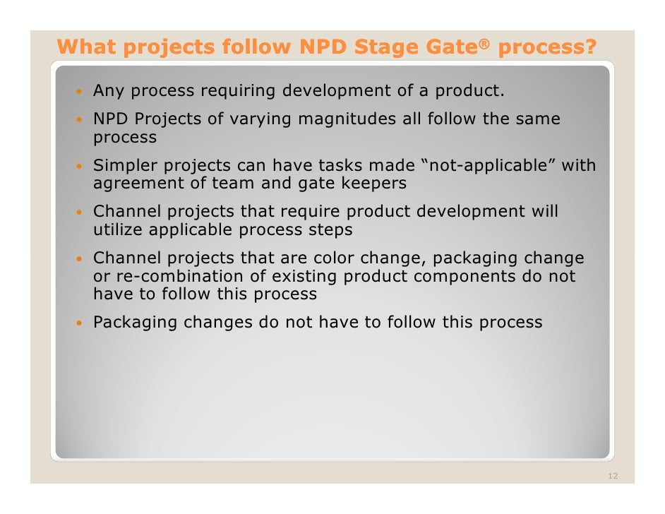 NPD- Stage Gate Presentation