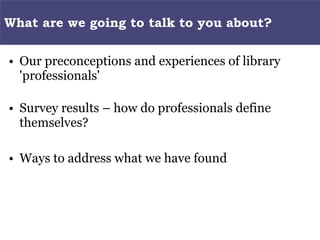 What Makes an Informational 'Professional'? | PPT