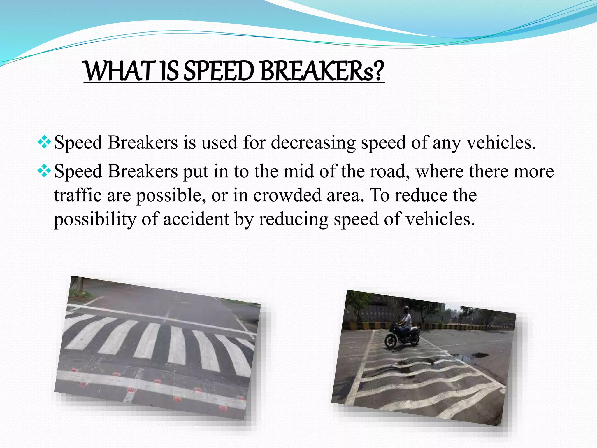 Power generation using speed breaker | PPTX