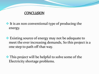 Power generation using speed breaker | PPTX