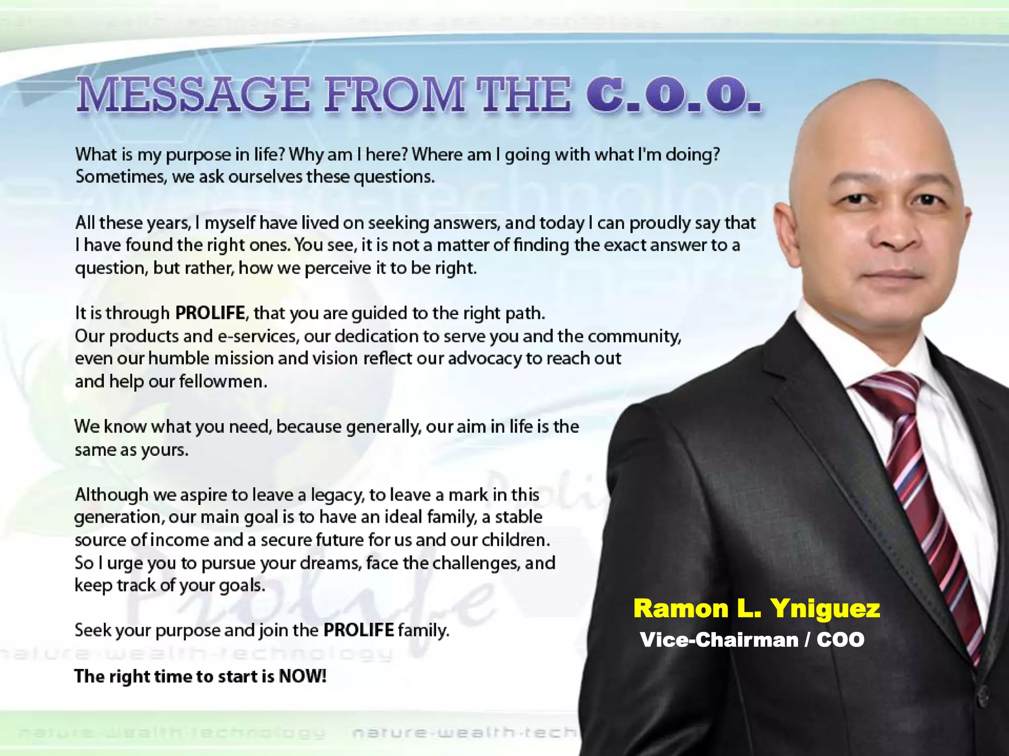 ProLife NWT Business Presentation Team Excel | PPTX