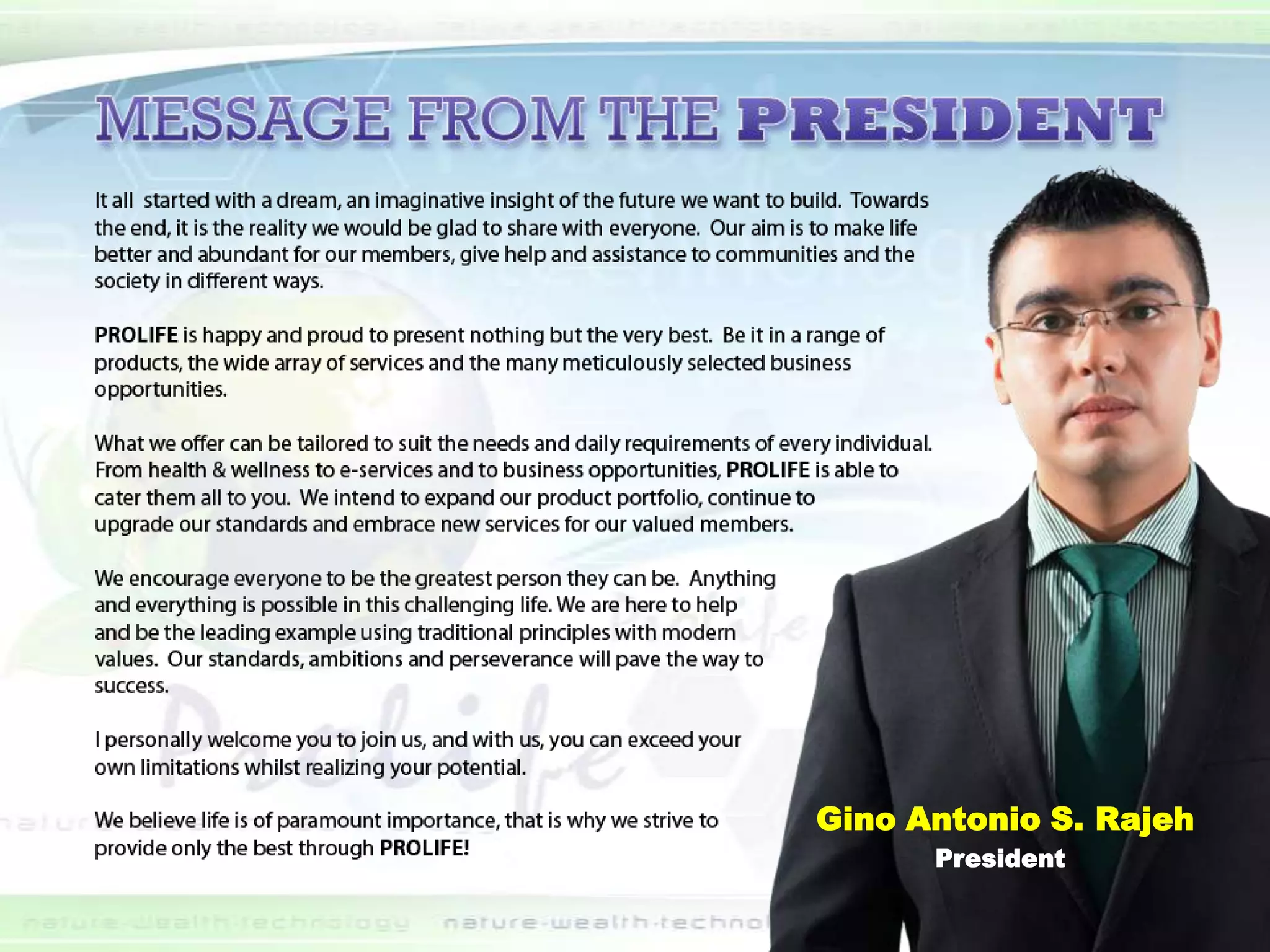 ProLife NWT Business Presentation Team Excel | PPTX