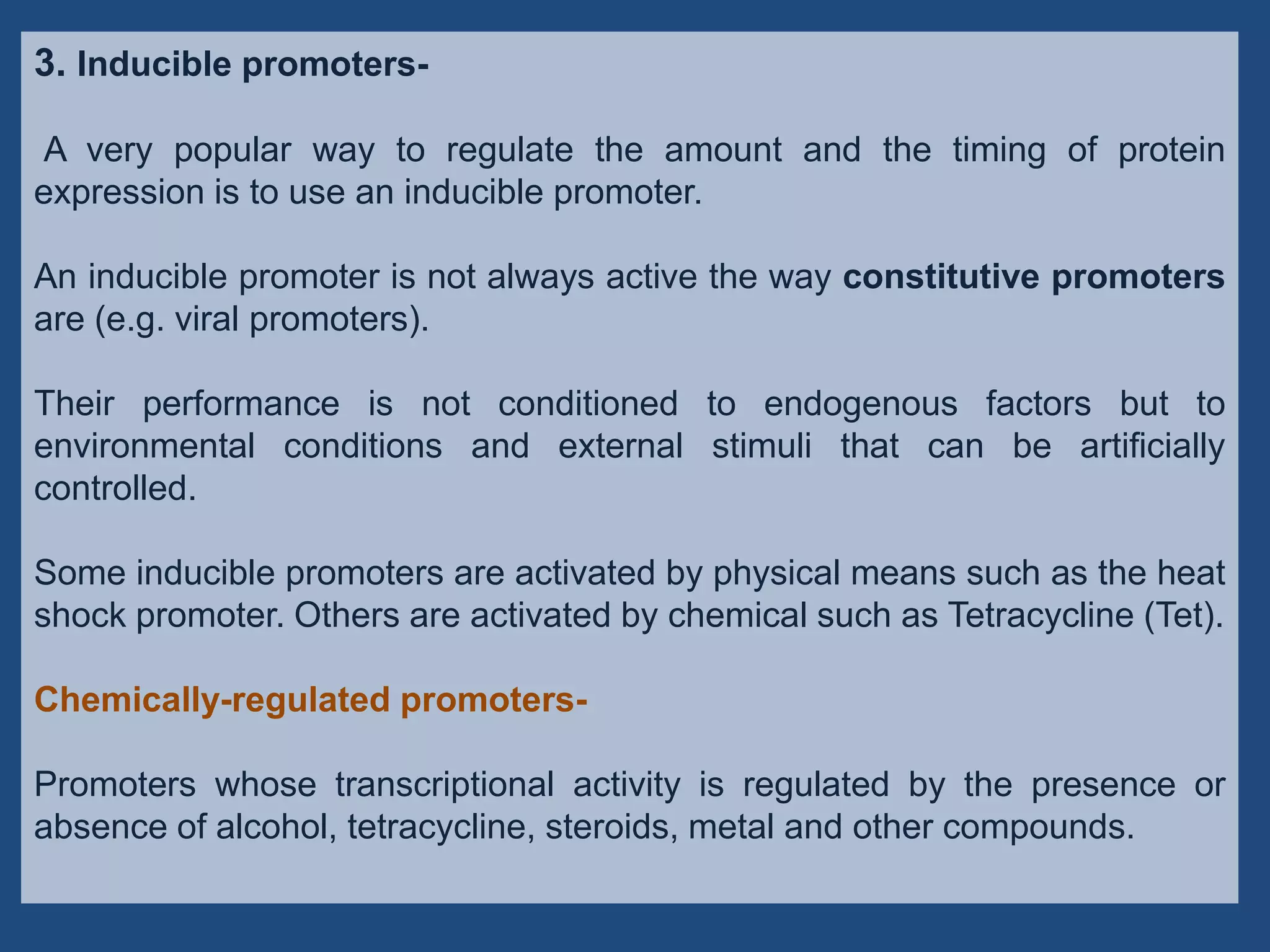 New promoters and selection methods | PPTX