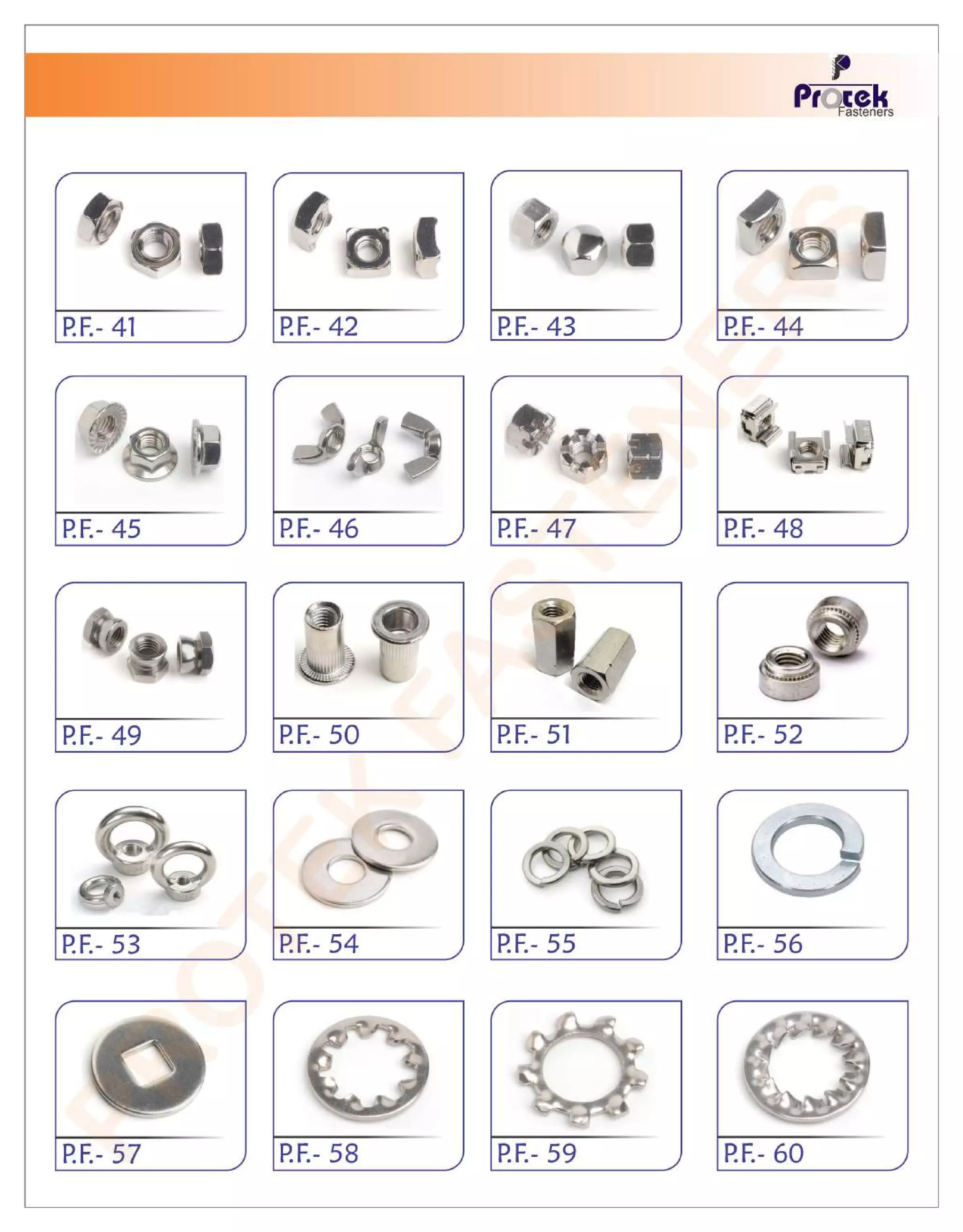 PROTEK FASTENERS BROCHURE STAINLESS STEEL FASTENERS SURAT GUJARAT INDIA ...