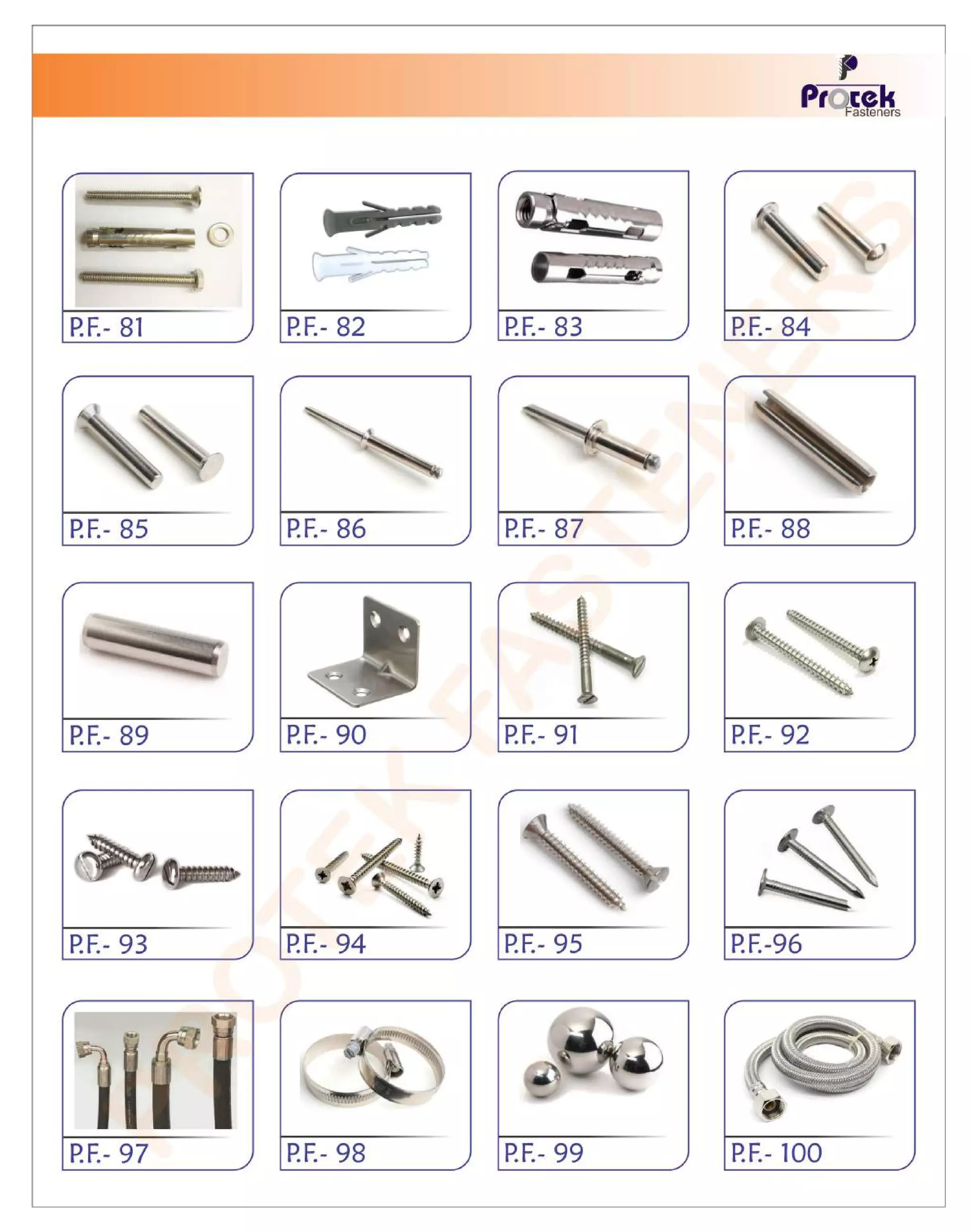PROTEK FASTENERS BROCHURE STAINLESS STEEL FASTENERS SURAT GUJARAT INDIA ...