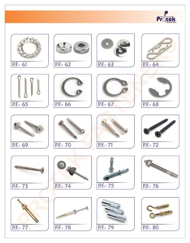 PROTEK FASTENERS BROCHURE STAINLESS STEEL FASTENERS SURAT GUJARAT INDIA ...