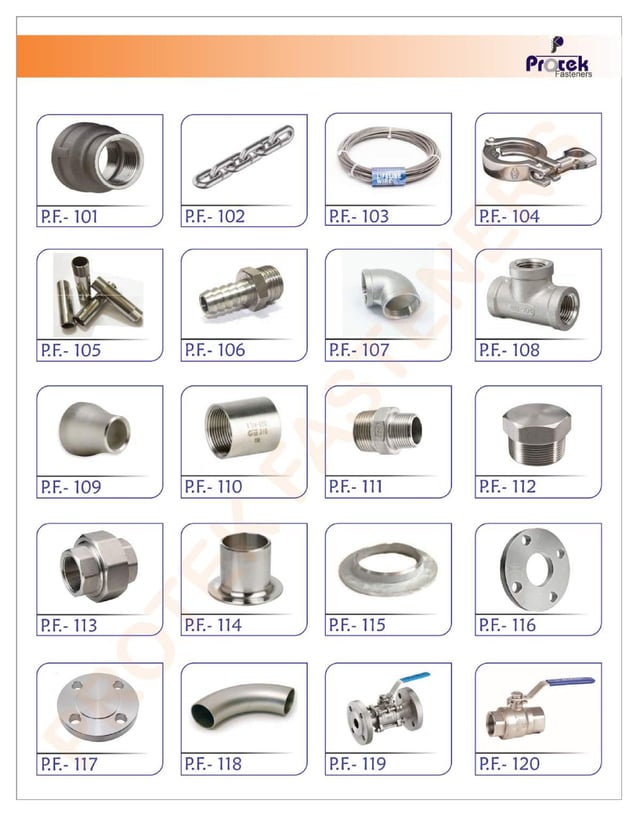 PROTEK FASTENERS BROCHURE STAINLESS STEEL FASTENERS SURAT GUJARAT INDIA ...