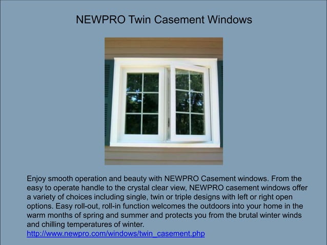 Types of NEWPRO Replacement Windows | PPTX | Home & Garden