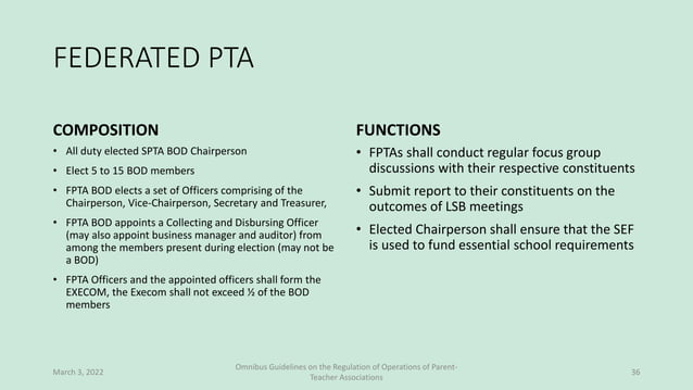 NEW PTA Guidelines-updated.pptx | Professional School | Postgraduate ...
