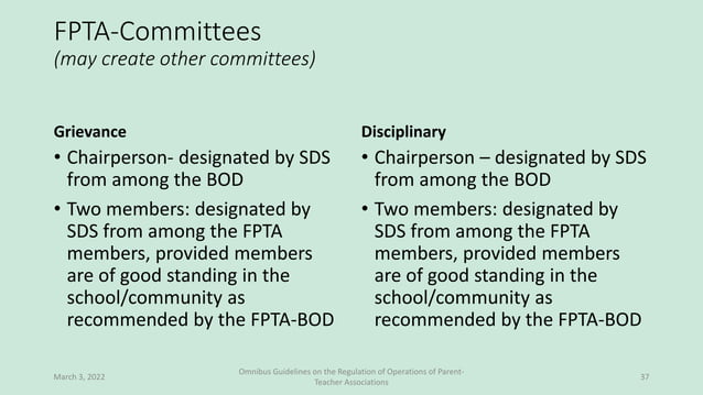 NEW PTA Guidelines-updated.pptx | Professional School | Postgraduate ...