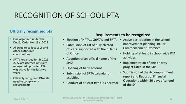 NEW PTA Guidelines-updated.pptx | Professional School | Postgraduate ...