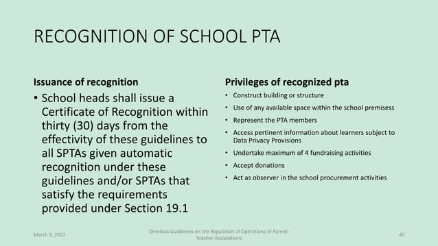 NEW PTA Guidelines-updated.pptx | Professional School | Postgraduate ...