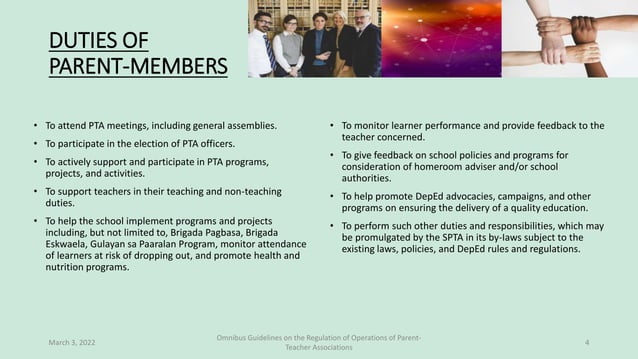 NEW PTA Guidelines-updated.pptx | Professional School | Postgraduate Education