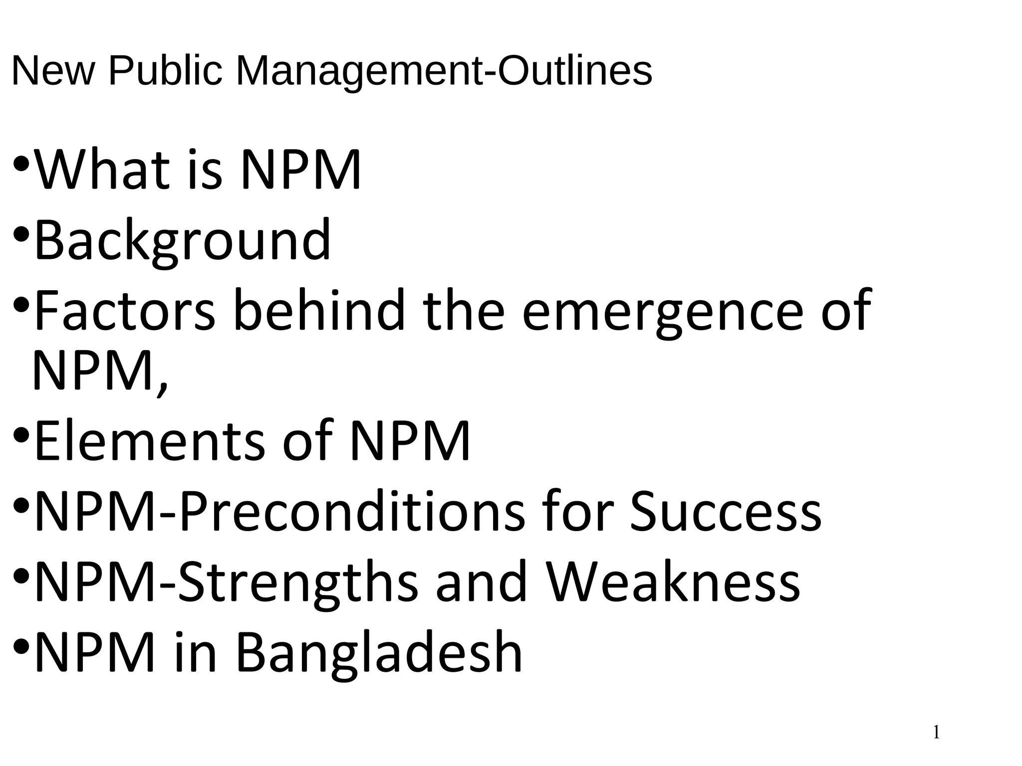 New public management | PPT
