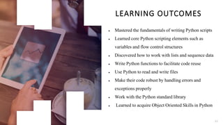 Summer Training Project On Python Programming | PPTX