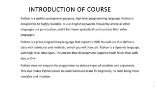 Summer Training Project On Python Programming | PPTX