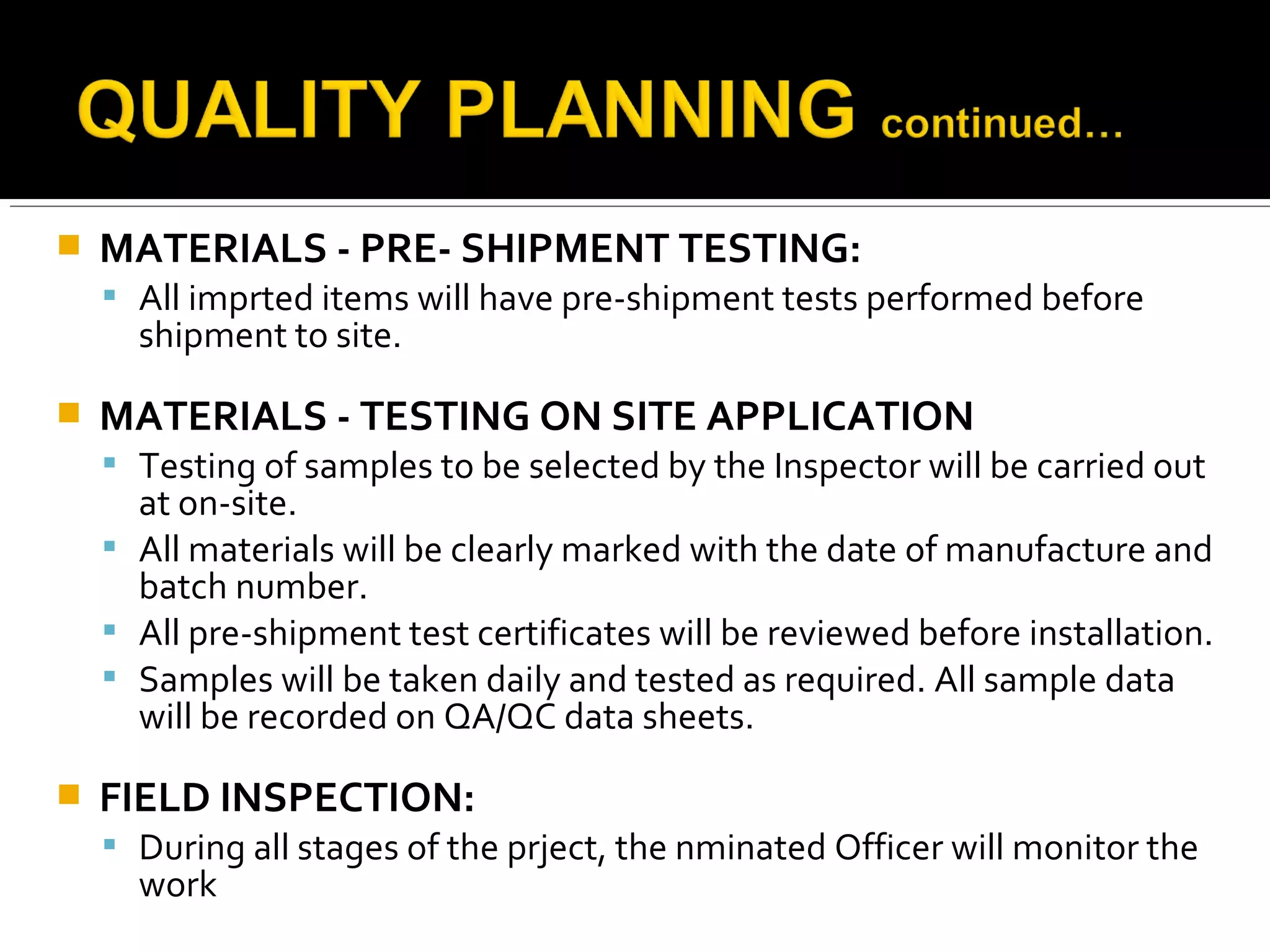 Quality Plan Overhauling Of Refinery | PPT
