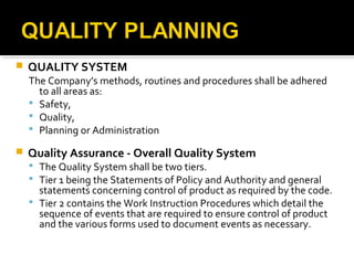 Quality Plan Overhauling Of Refinery | PPT | Civil Engineering Industry ...