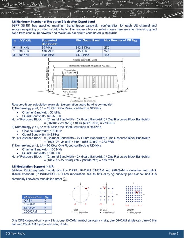 5G New Radio Technology Throughput Calculation | PDF