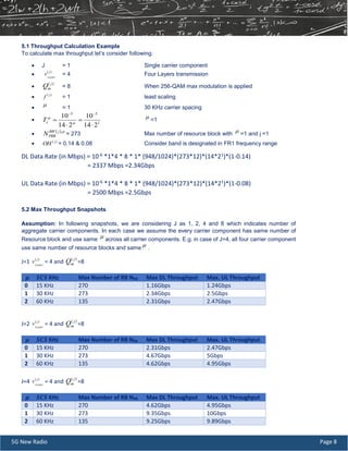 5G New Radio Technology Throughput Calculation | PDF