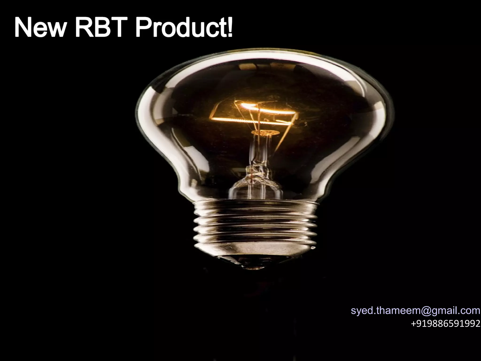New rbt product | PPT | Telecommunications Industry | Industries
