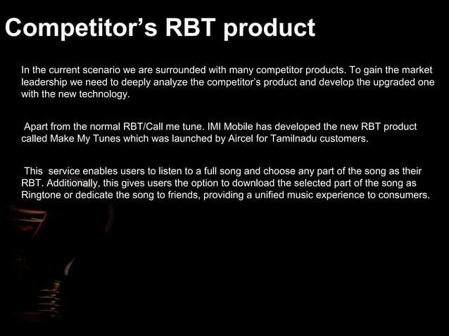 New rbt product | PPT | Telecommunications Industry | Industries