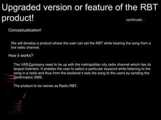 New rbt product | PPT | Telecommunications Industry | Industries