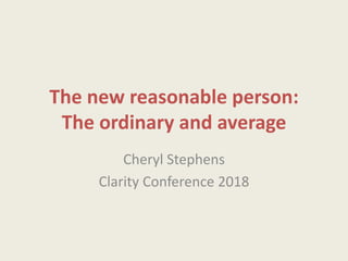 The modern reasonable person | PPTX