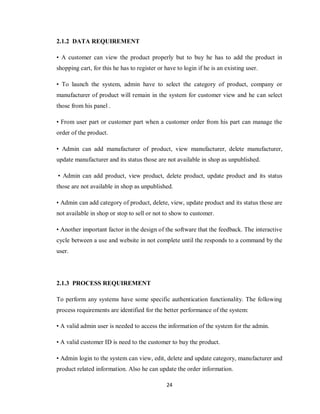 e commerce project report,E-Commerce,Eshop,report | PDF