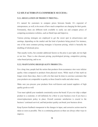 e commerce project report,E-Commerce,Eshop,report | PDF