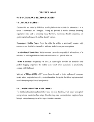 e commerce project report,E-Commerce,Eshop,report | PDF