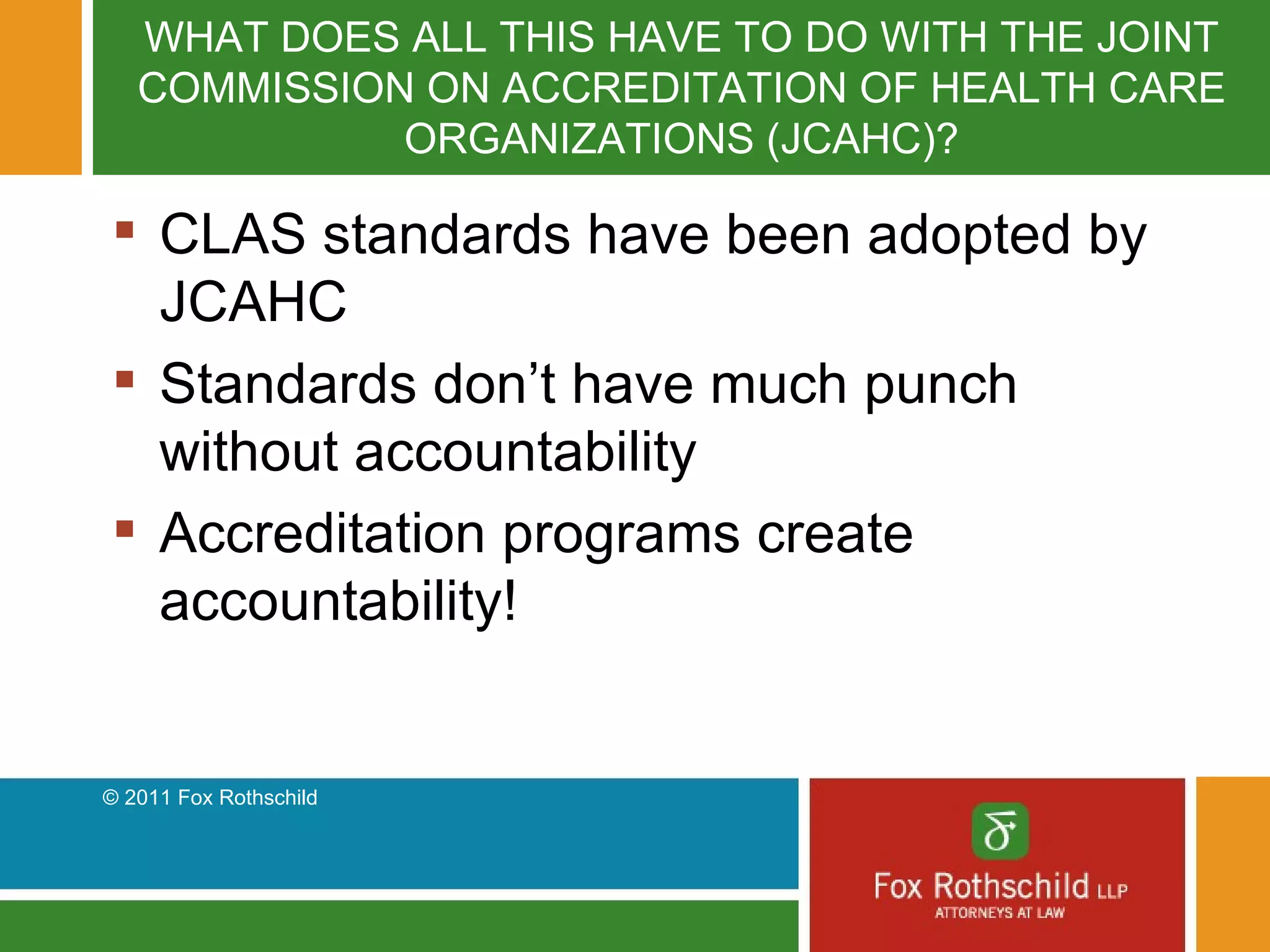 New Requirements And Challenges Joint Commission Cultural Competency ...