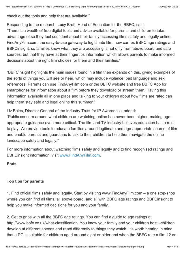 BBFC 2013 survey | PDF