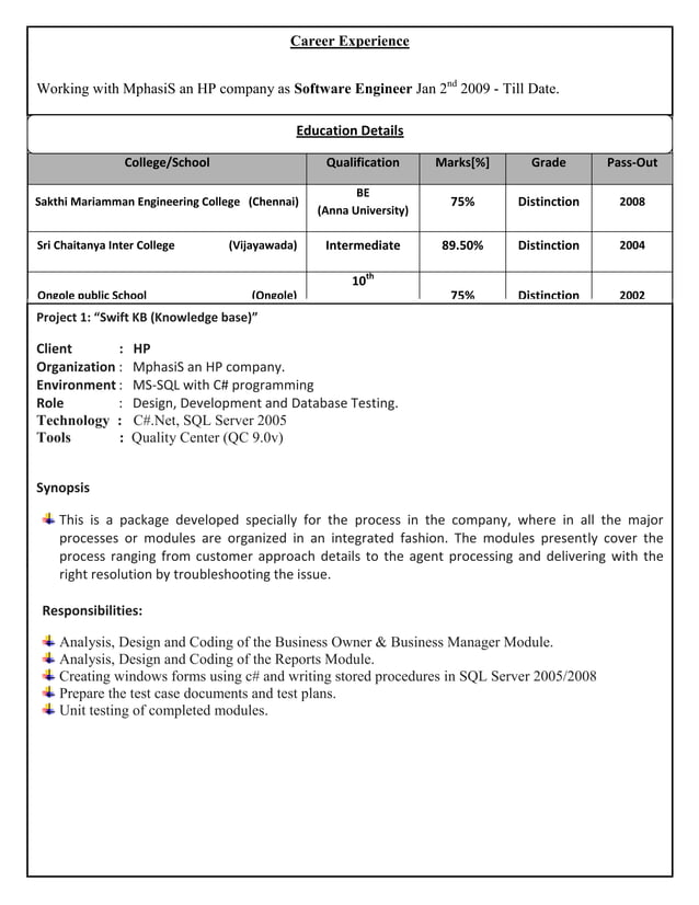 sudheer resume | PDF | Databases | Computer Software and Applications