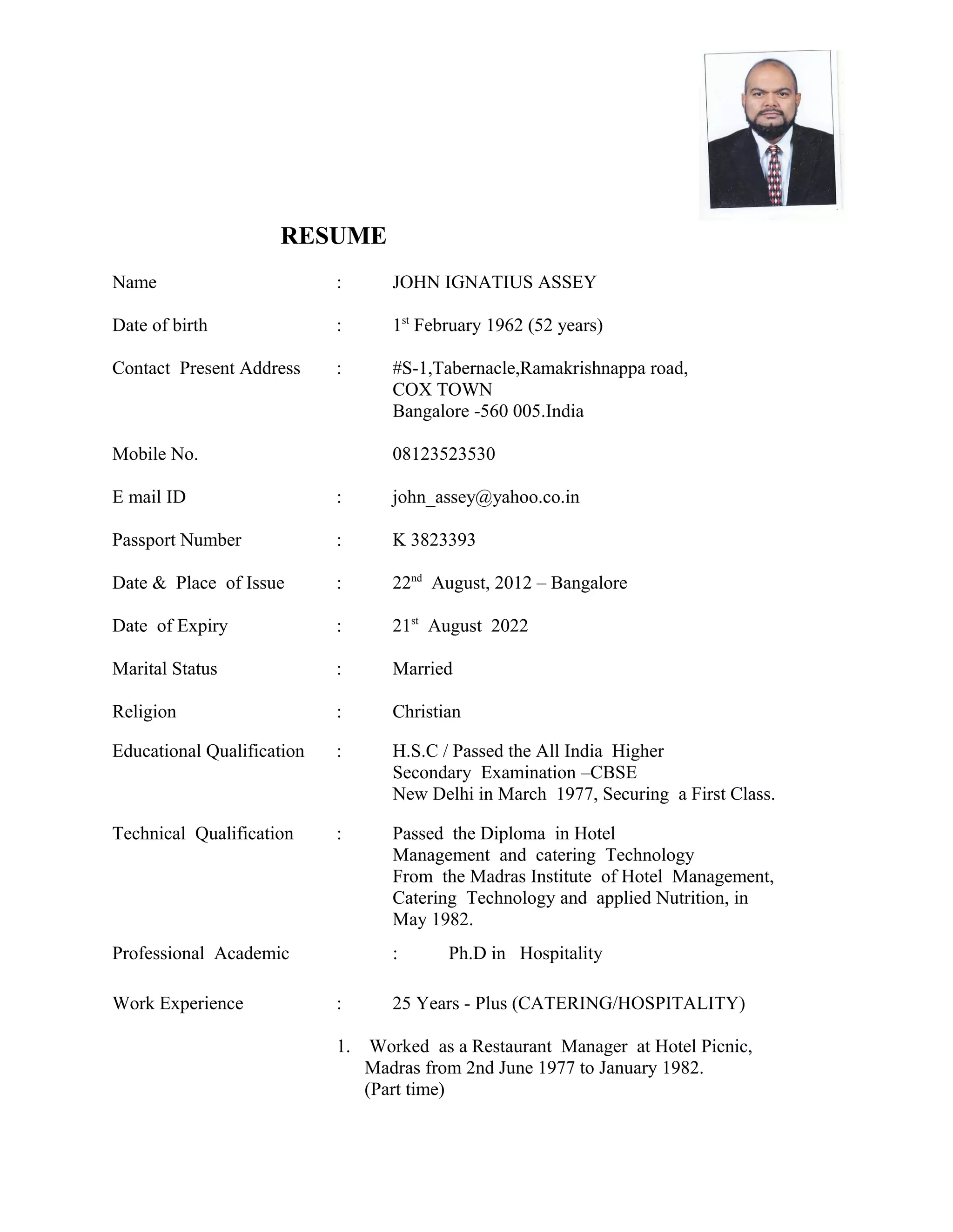 New Resume john | DOC