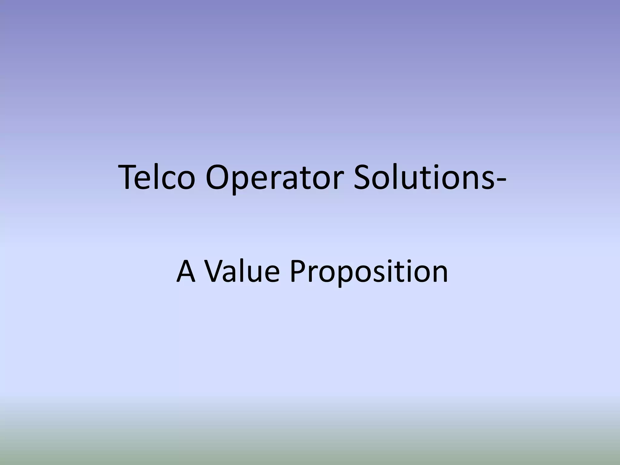 Mobile Data and Analytics - New revenue in Telco | PPTX